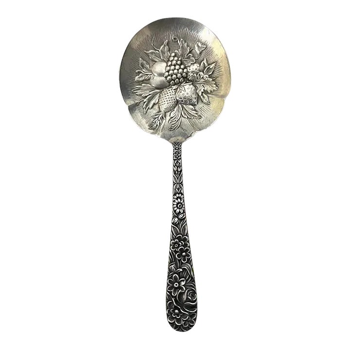 1900s American S. Kirk & Son Sterling Berry Spoon | Chairish