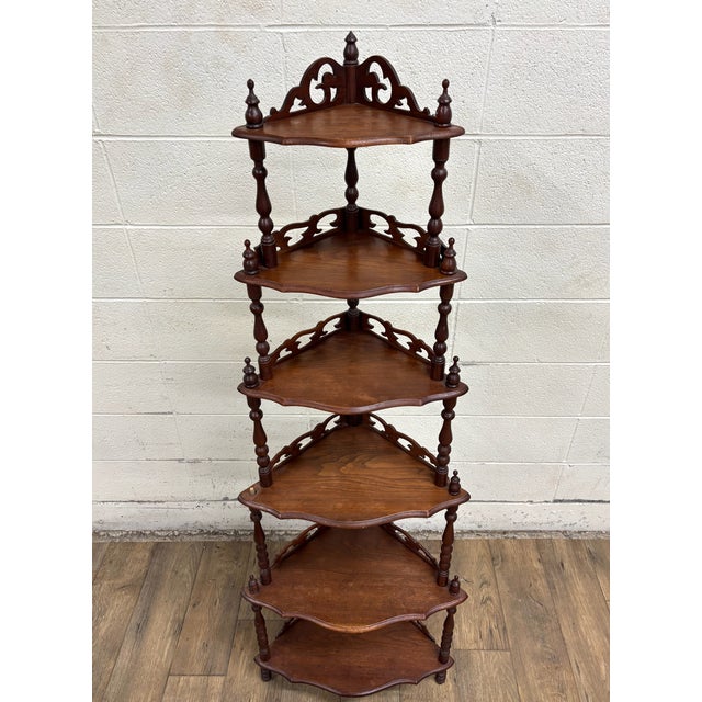 Vintage Victorian Rococo Style Corner Etagere Tiered Whatnot Shelf ...
