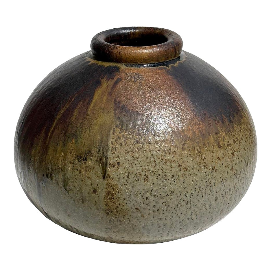 Hiroshi Nakayama & Judy Glasser Studio Art Pottery Ash Glaze Vase ...