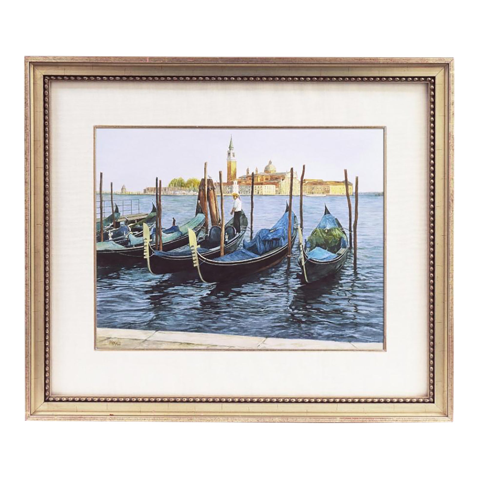 'Gondolas, San Giorgio Maggiore' by Robert Moesle, 1998, Venetian ...