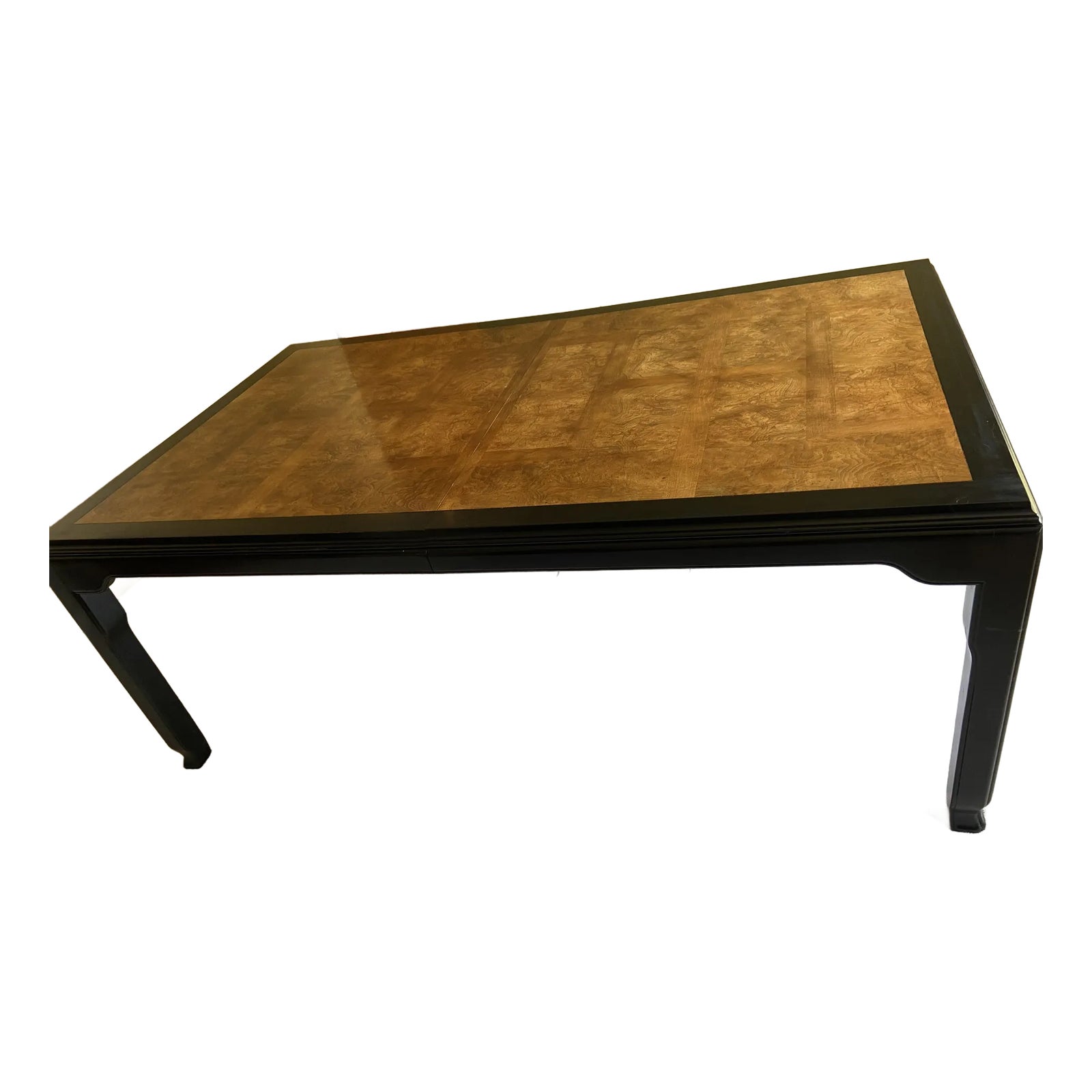 1980s Century Dining Table Raymond Sobota Burl Wood With Black Trim ...