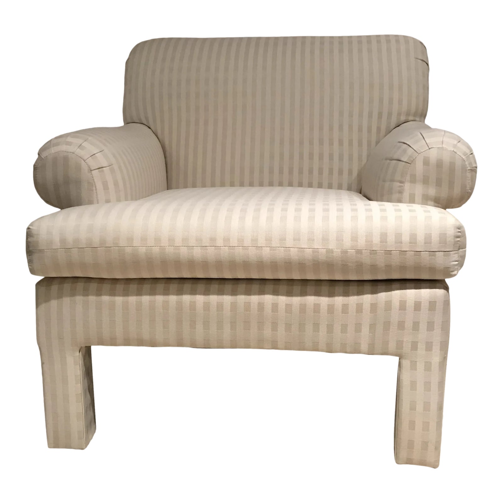 Late 20th Century Transitional Style Upholstered Armchair | Chairish