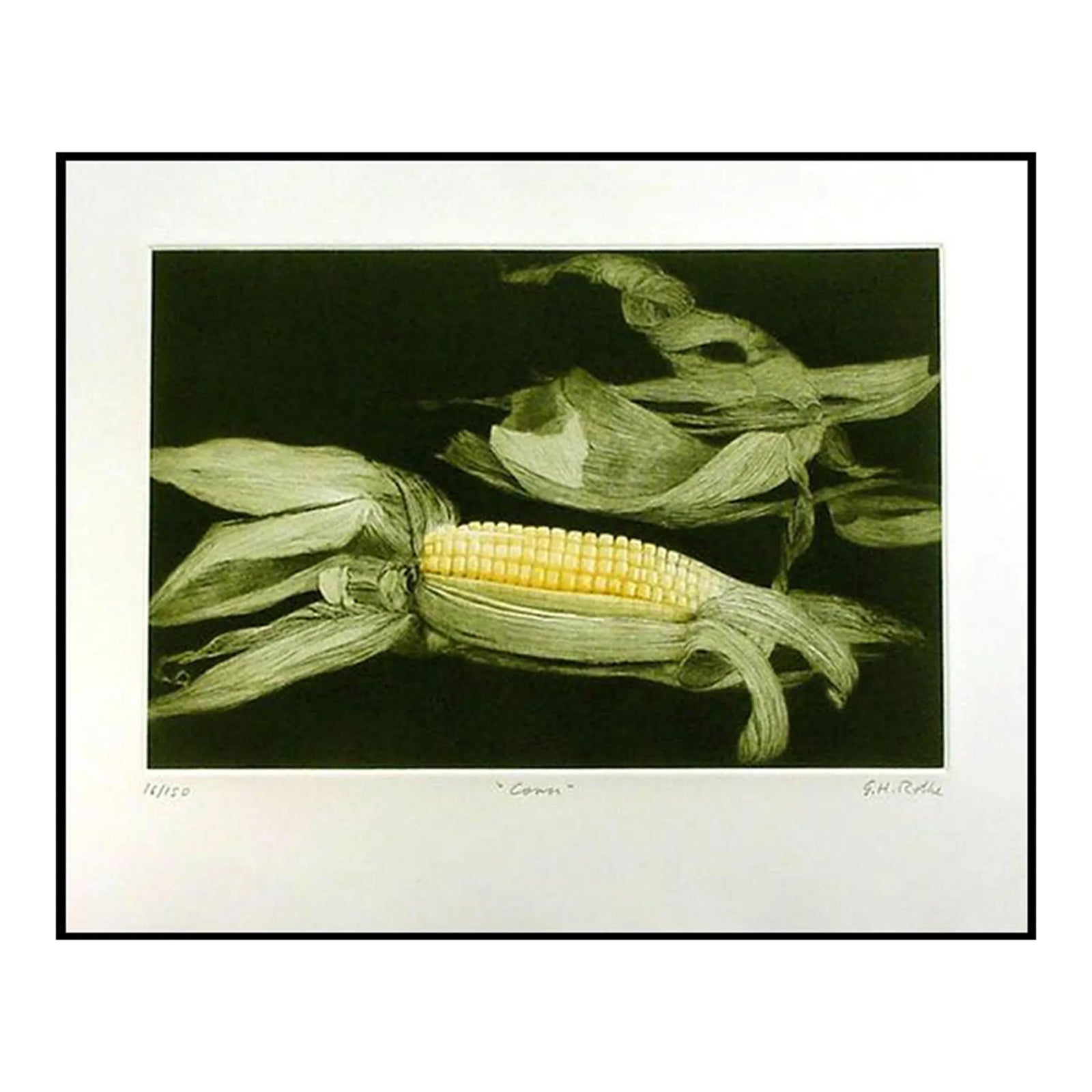 1980s GH Rothe "Corn" Signed Original Color Mezzotint Etching Art ...