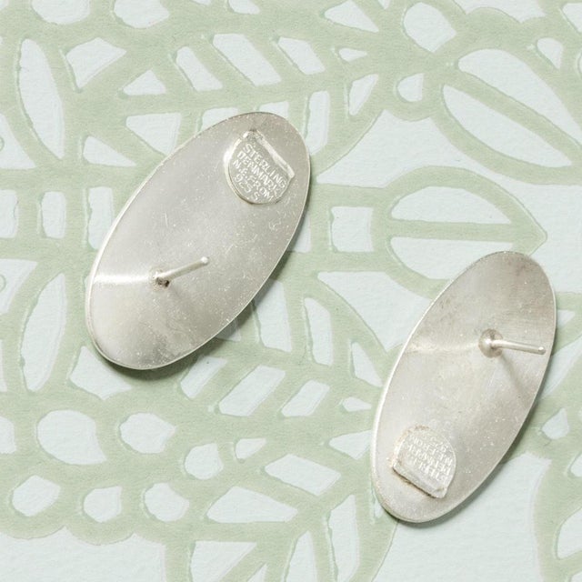 Modernist Silver Earrings from Niels Erik, 1960s, Set of 2 | Chairish