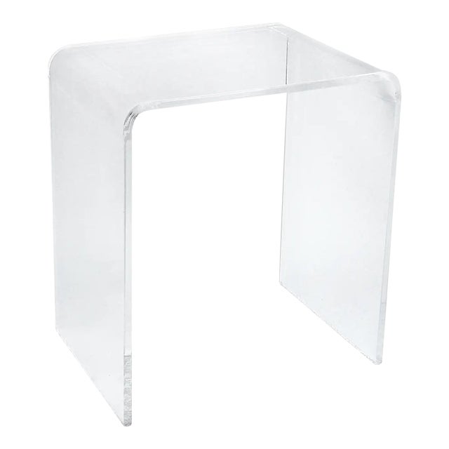 Mid 20th Century Lucite Waterfall Stool | Chairish