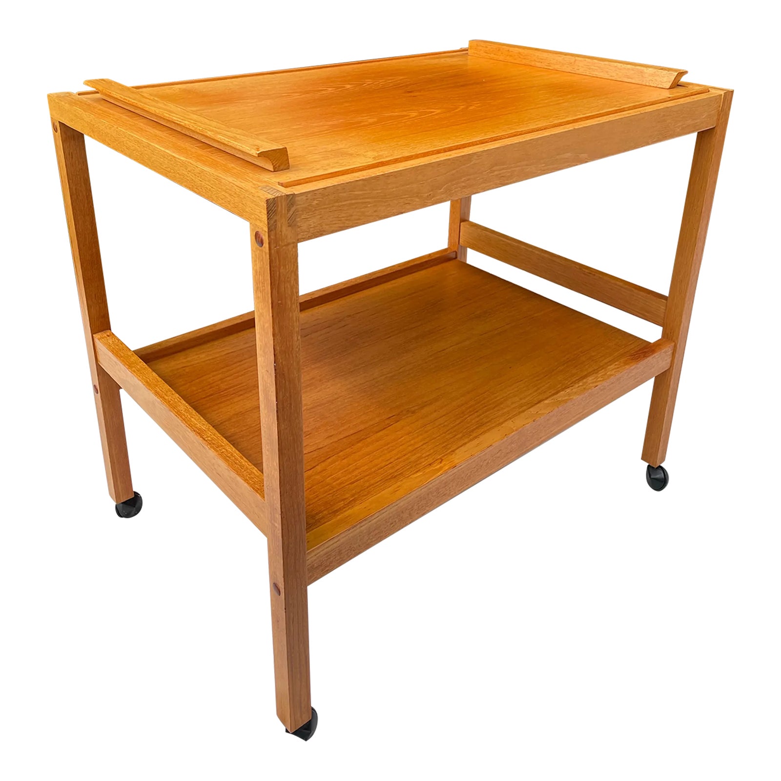 MCM Danish Teak Bar Cart by BL-Mobler | Chairish
