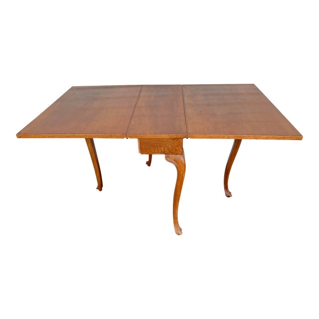 Antique Queen Anne Swing Leg Drop-Leaf Table | Chairish