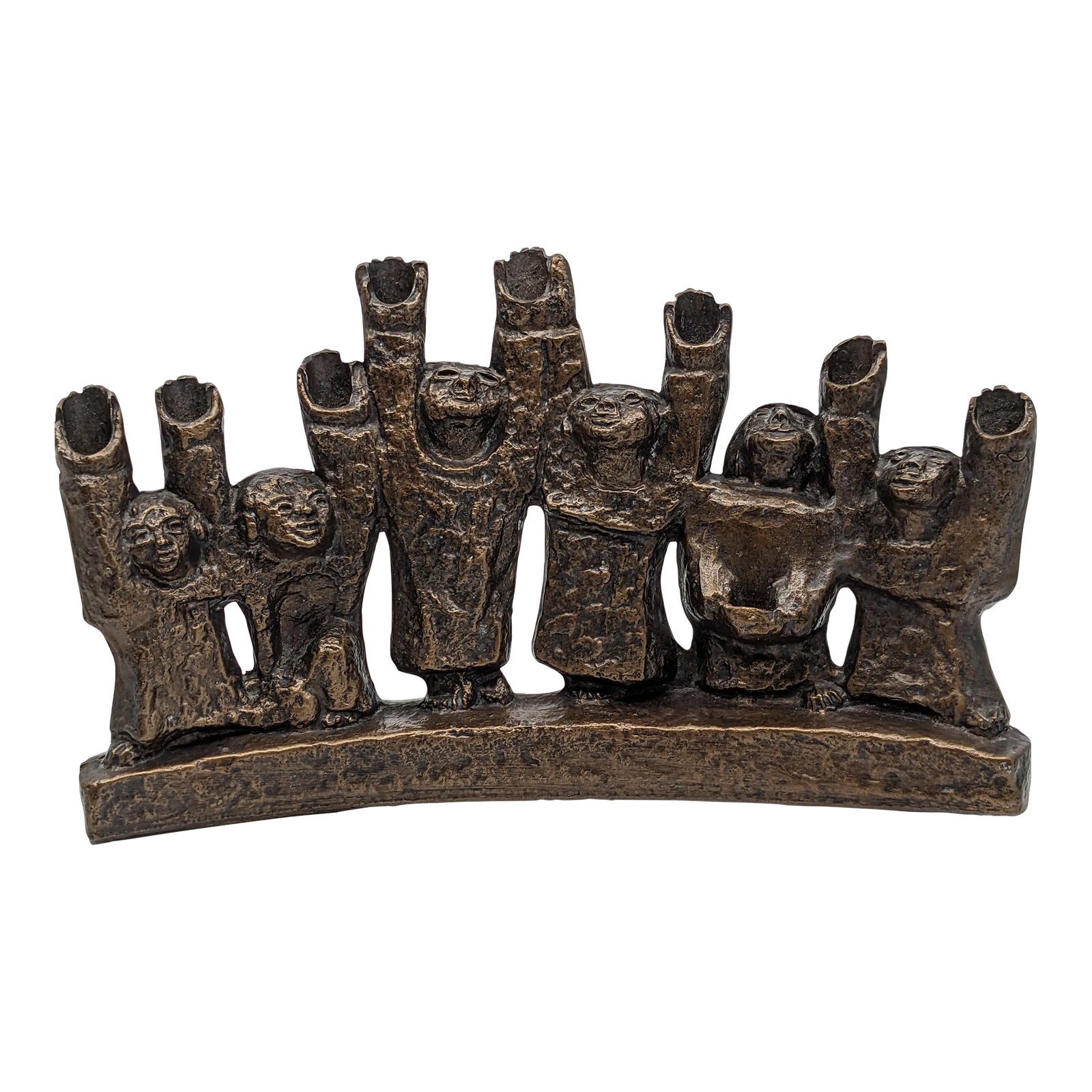 Vintage Mid-Century Ellen Lord Brutalist Menorah | Chairish