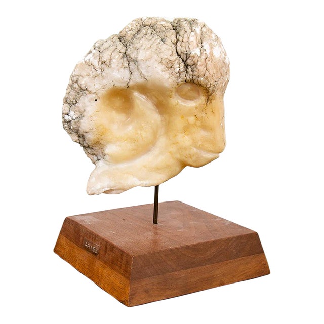 Mid Century Modern Stone Sculpture Ram Martha G Huey Aries Statue ...