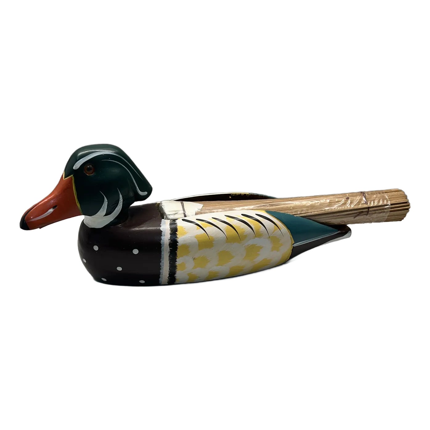 1970s Mallard Duck Match Stick Holder With Matches | Chairish