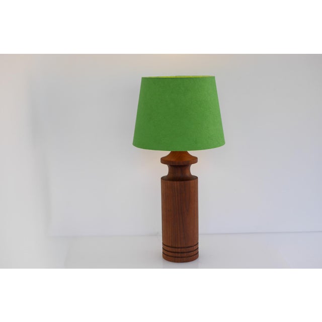 Large Mid-Century Modern Danish Teak Table Lamp | Chairish
