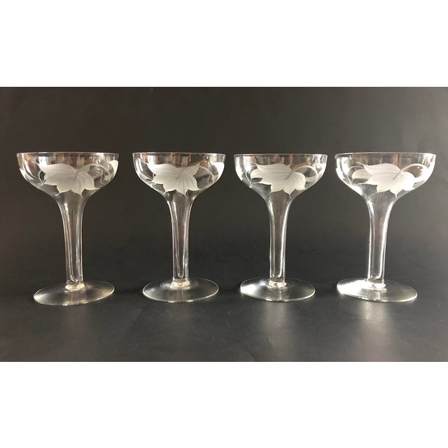 Vintage Hollow Stem Champagne Glasses Set Of 4 Chairish