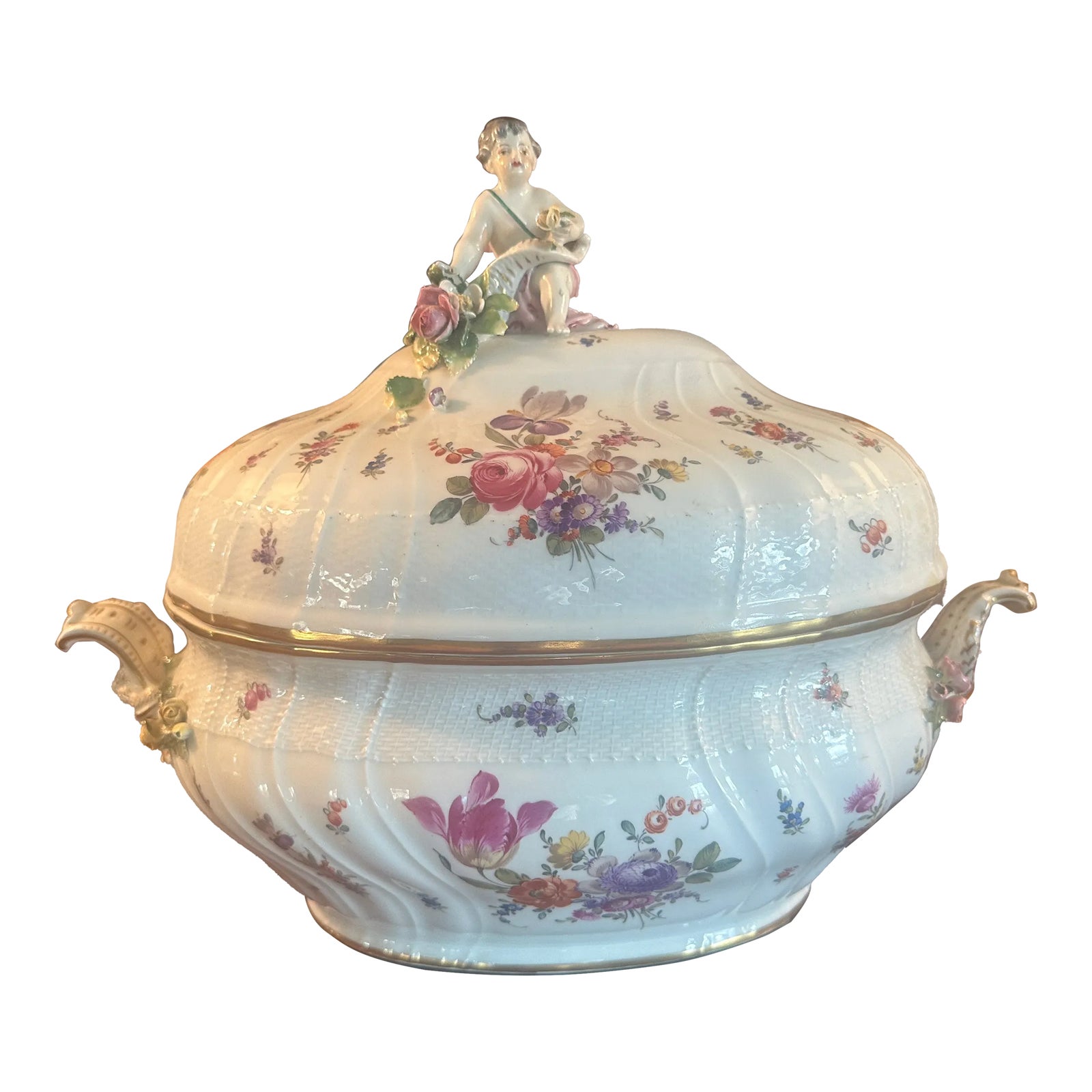 Late 18th Century Kpm Porcelain Toureen in the Meisen Taste | Chairish