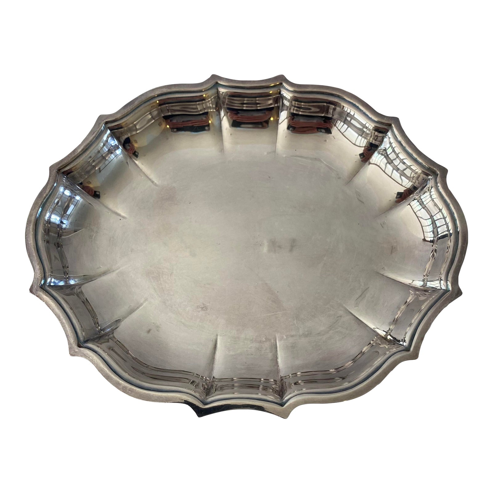 Vintage Chippendale Silver Plated Trinket Dish | Chairish