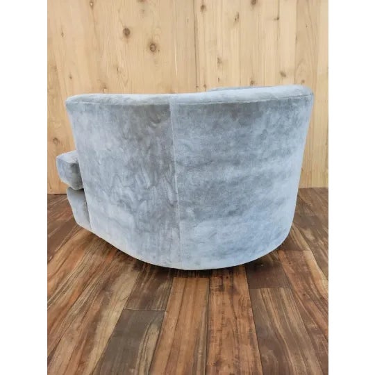 Mid Century Modern Barrel Back Tub Chair by Henredon Newly Upholstered ...
