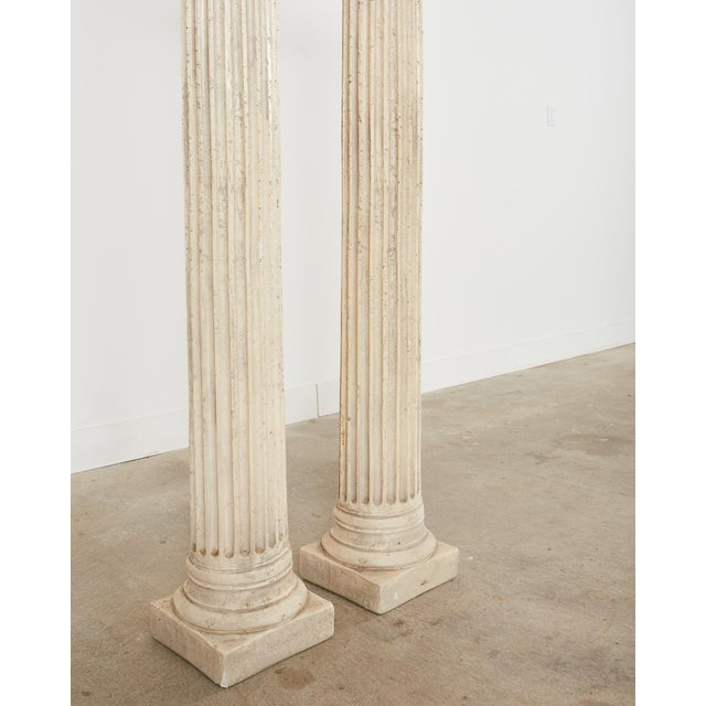 Pair of Neoclassical Style Greco Roman Plaster Columns | Chairish