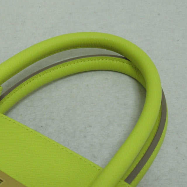 Hermes Birkin 30 Lime Handbag Yellow Lime Epsom Leather | Chairish