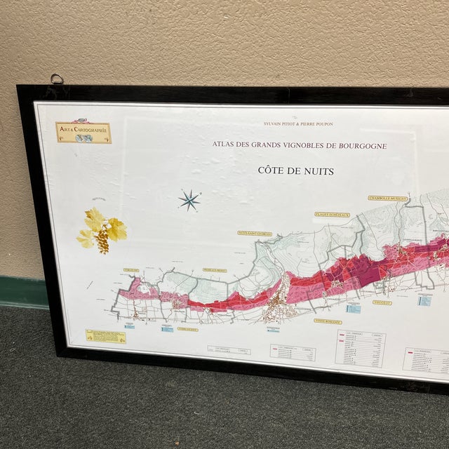 The Maps of Burgundy by Sylvain Pitiot & Pierre Poupon, a Pair | Chairish