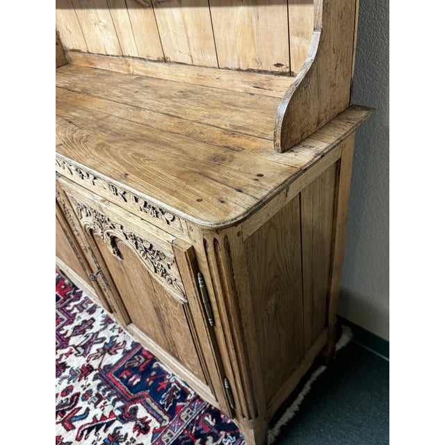 Antique French Country Vaisselier Two Piece Cabinet | Chairish