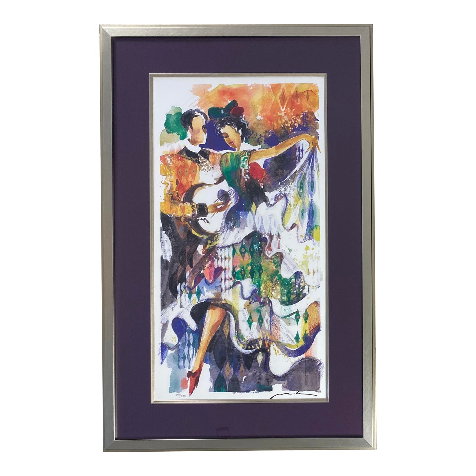 Misha Lenn Lithograph "Gypsies Dancing" | Chairish