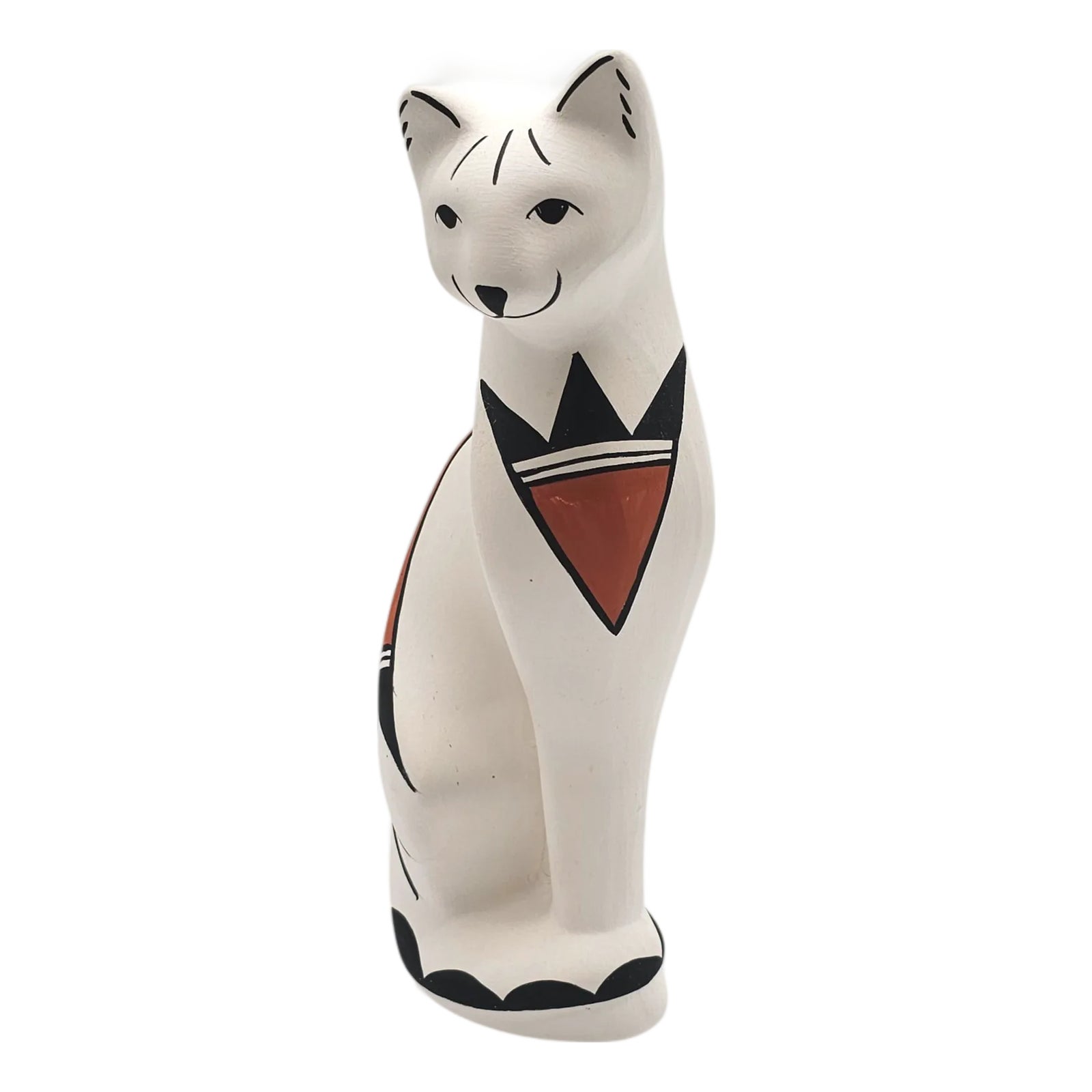 Shirley Chino Acoma Pueblo Hand Painted Pottery Cat Figurine – Native ...