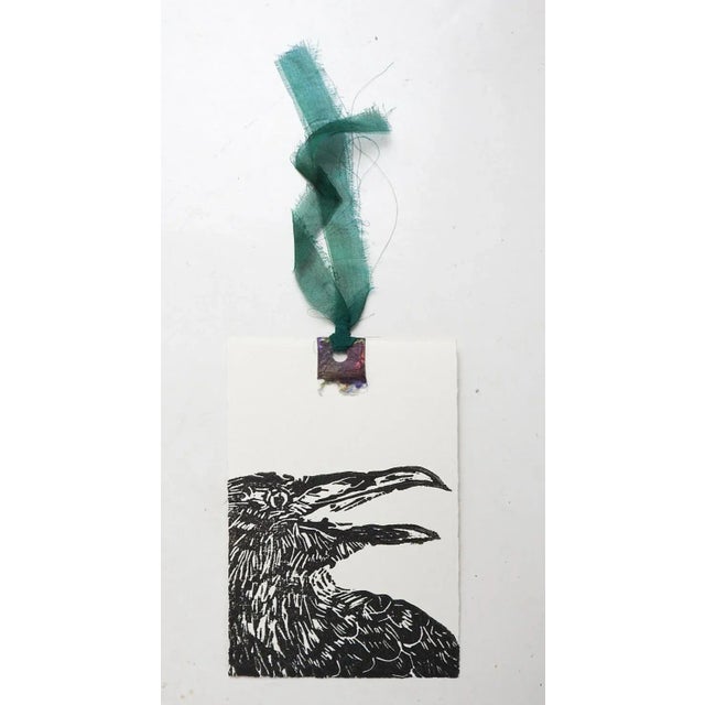 Contemporary Raven or Crow Block Print | Chairish