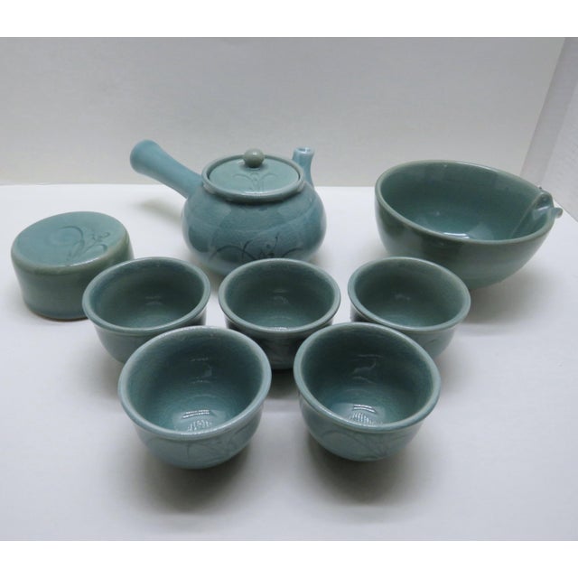 Celadon Ceremonial Tea Set, 8 Pieces | Chairish
