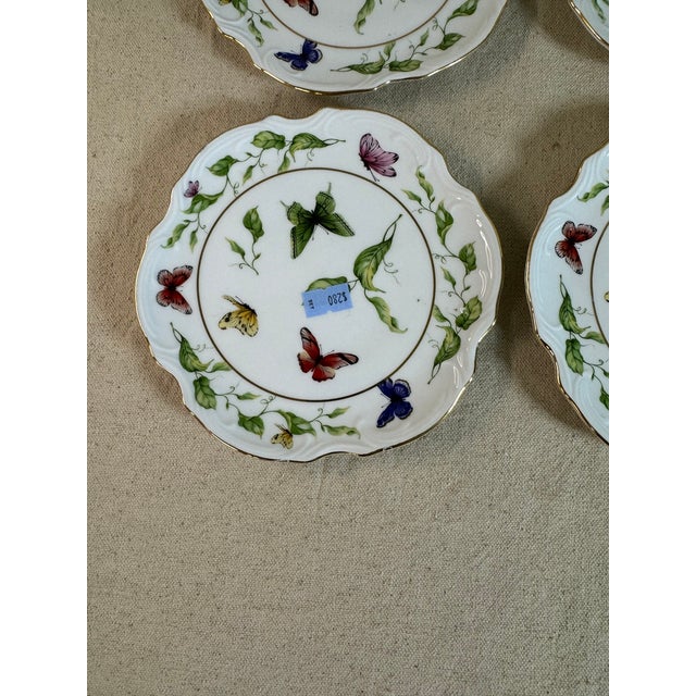 Late 20th Century I. Godinger Butterfly Garden Canapé Plates- Set of 8 ...