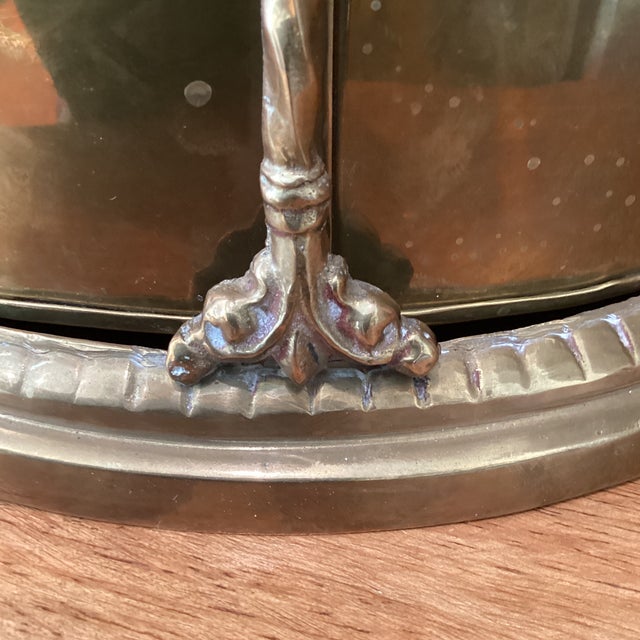Mid 20th Century Vintage Brass Biscuit Tin With Lid and Handles | Chairish
