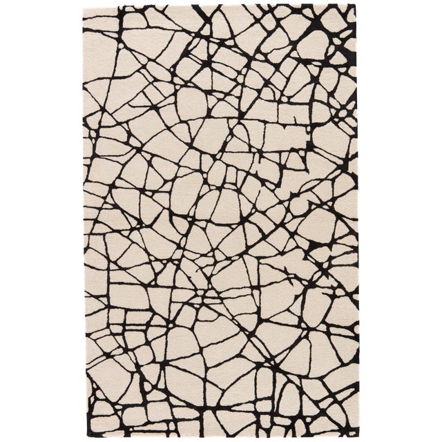 Nikki Chu by Jaipur Living Chandler Handmade Abstract Cream/ Black Area ...