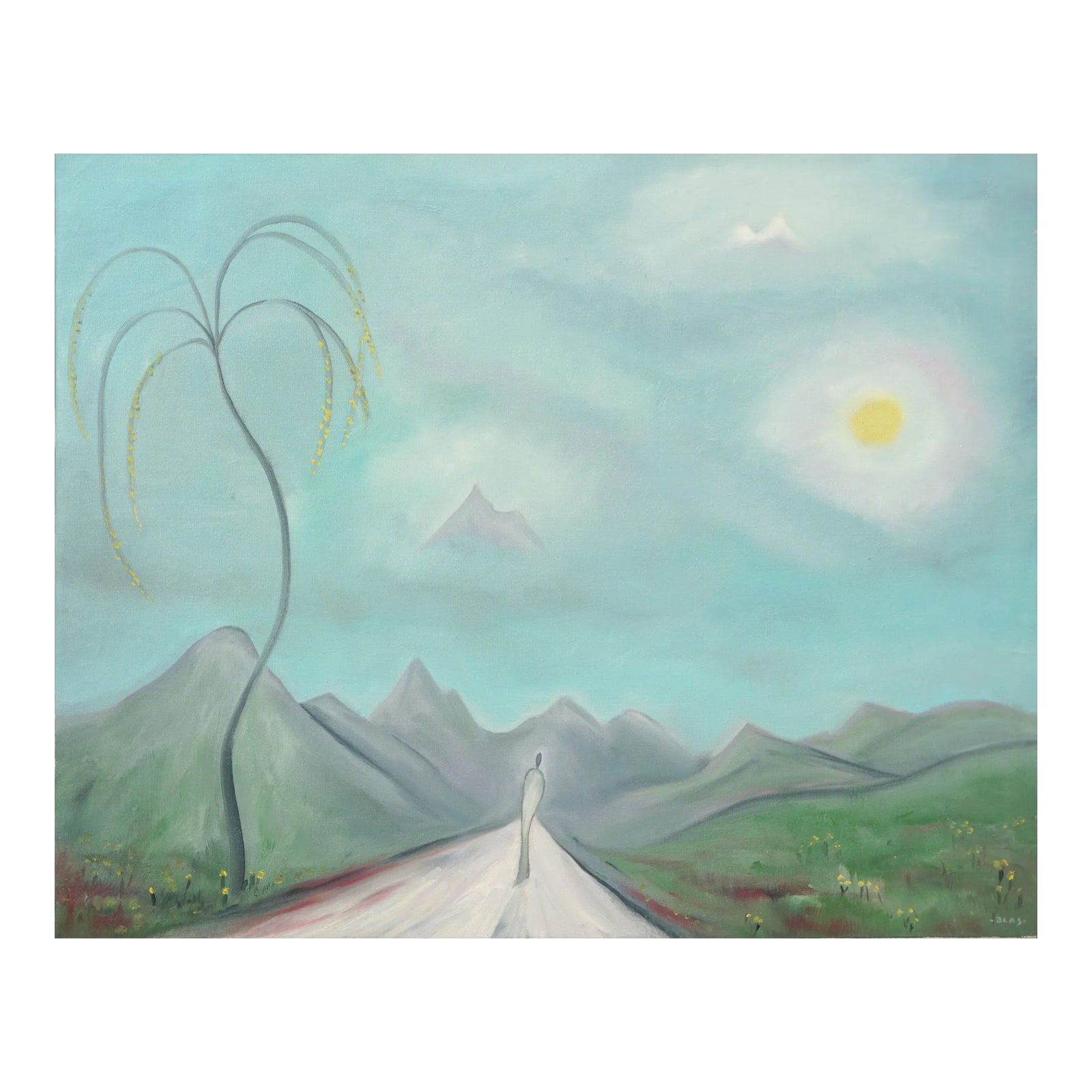 Road Less Traveled Hawaii Surrealist Mid Century Figurative Abstract ...