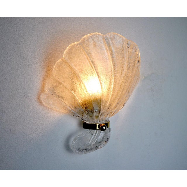 Shell Wall Lamp, Murano Glass, Italy, 1970 | Chairish