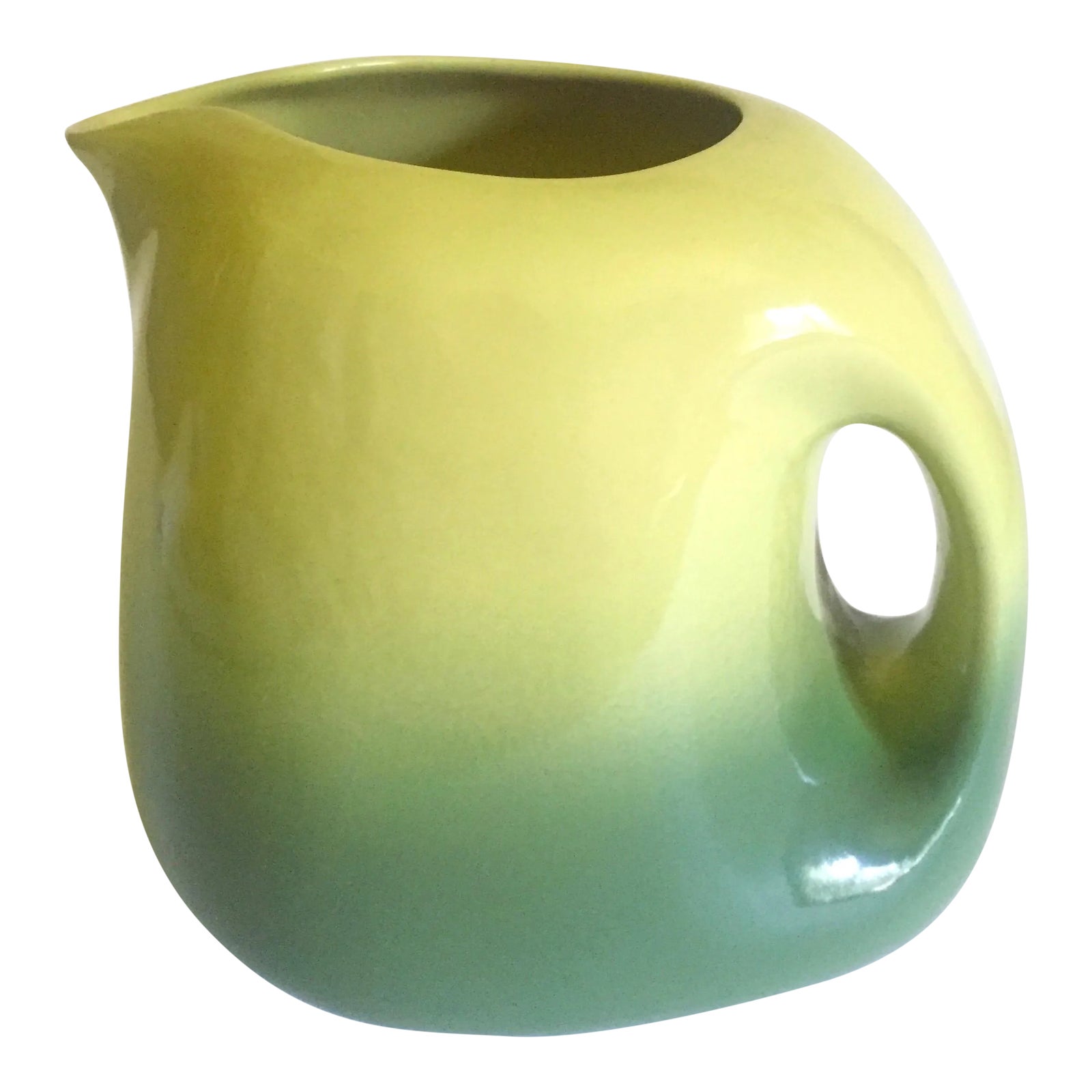 Vintage 1950's Mid Century Modern Tamac Art Pottery Avocado Green Large ...