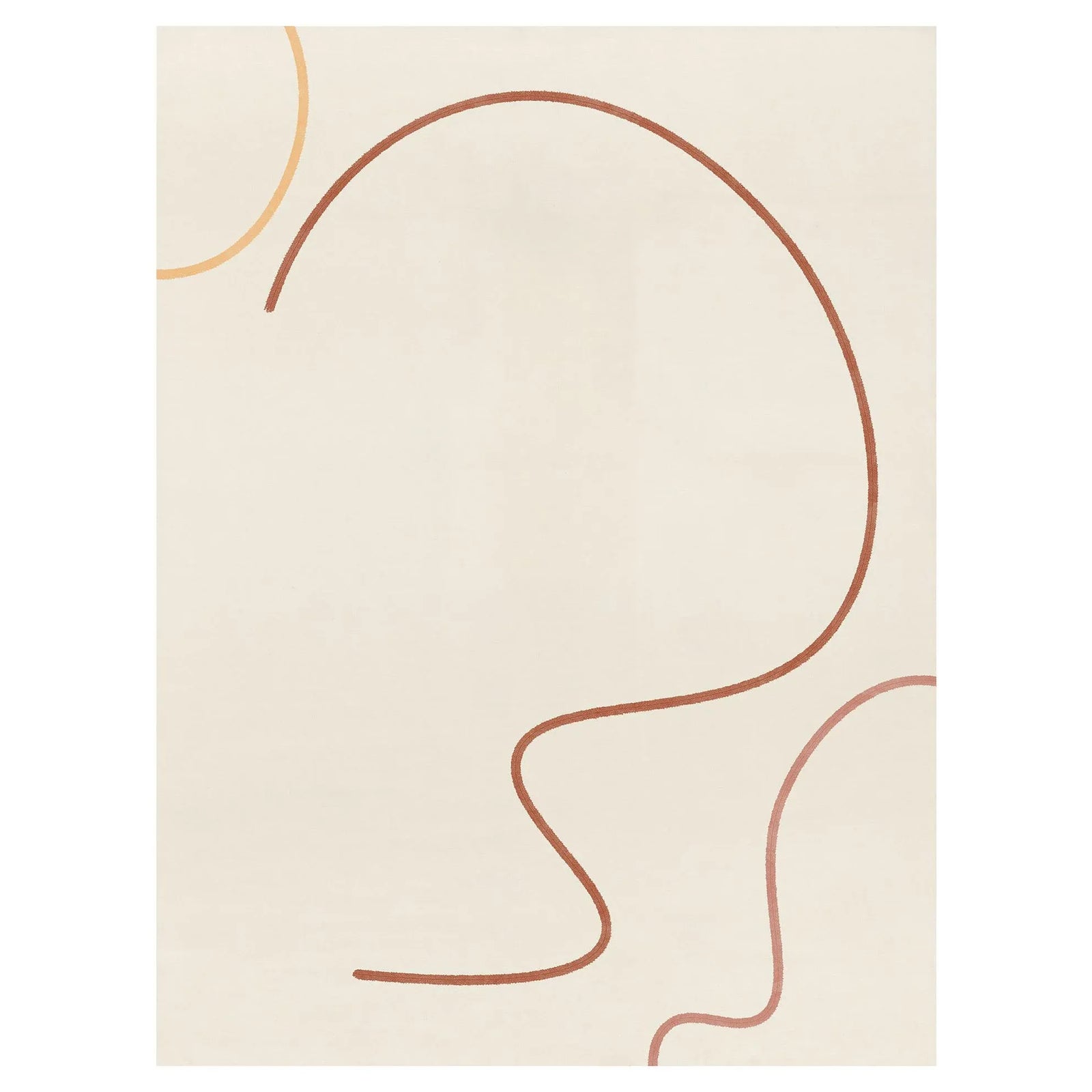 Minimalist Abstract Line Drawing in Warm Earth Tones 24" X 30" | Chairish