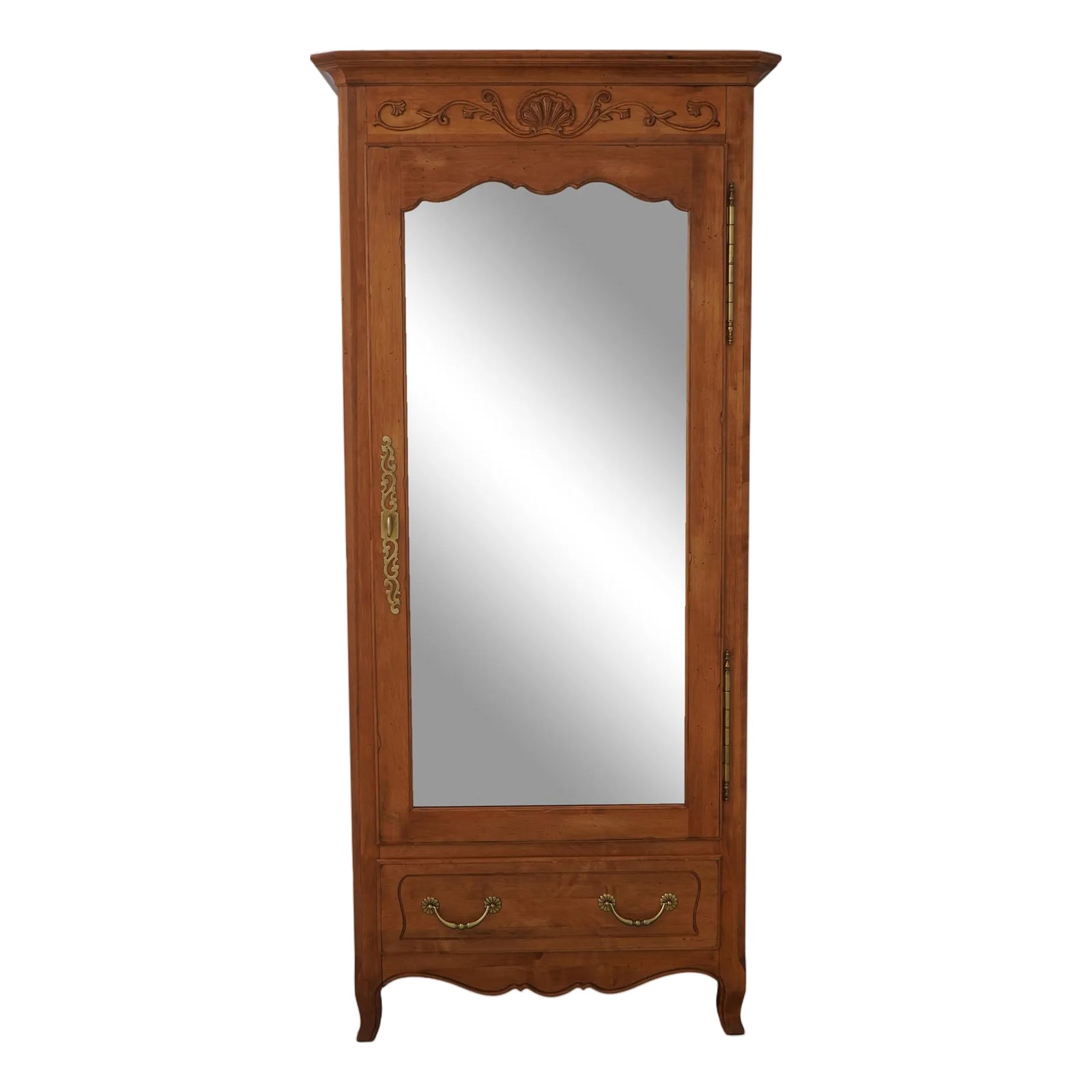 Ethan Allen Legacy Country French Mirror Door Armoire | Chairish