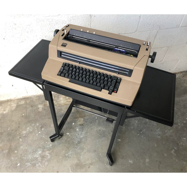 Vintage1970s Ibm Electric Typewriter on Rolling Steel Drop Leaf Cart ...