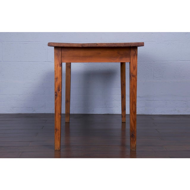 Antique French Farmhouse Rustic European Pine Dining Table | Chairish