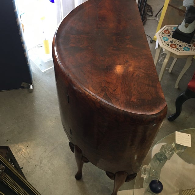 Maurice Adams Burl Demilune Chest Signed | Chairish