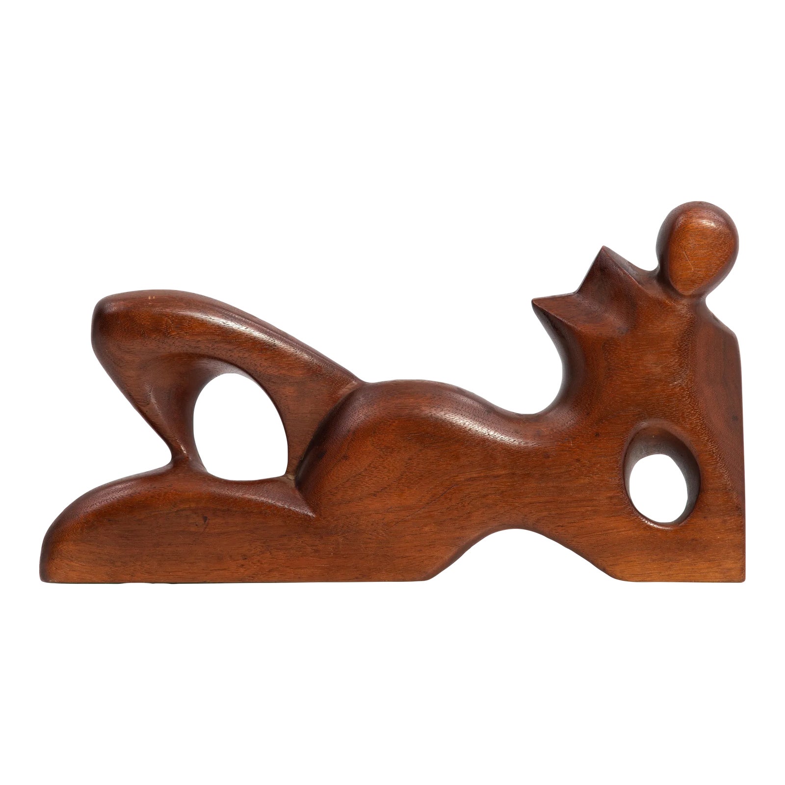 Walnut Sculpture Homage to Henry Moore Reclining Figure Tabletop Grande ...