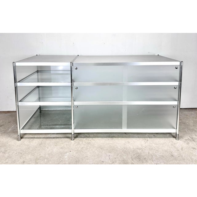 1990’s Modern Sec Shelf Storage System Credenza / Media Cabinet by ...