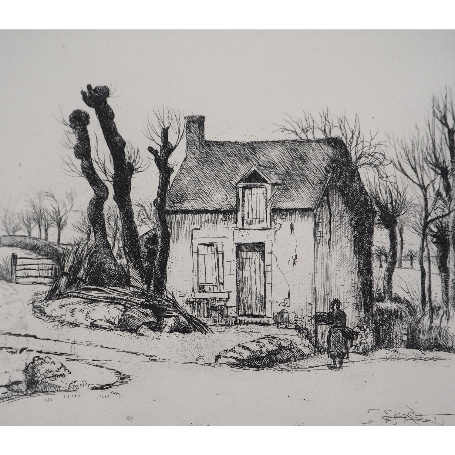 Eugène Corneau, the Locature, 1946, Etching | Chairish