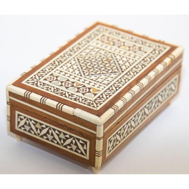 Vintage Spanish Inlaid Marquetry Decorative Music Box Inlaid With White ...