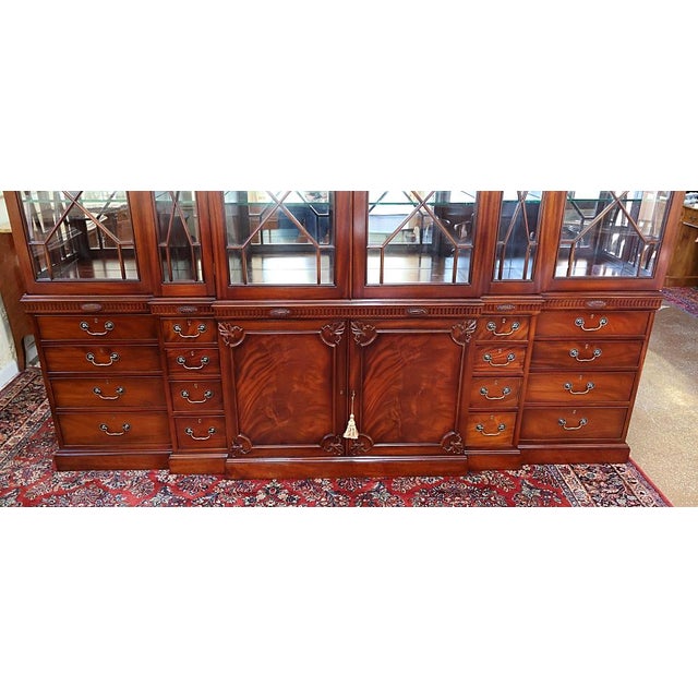 Millender Furniture Mahogany Bookcase Breakfront China Cabinet After ...