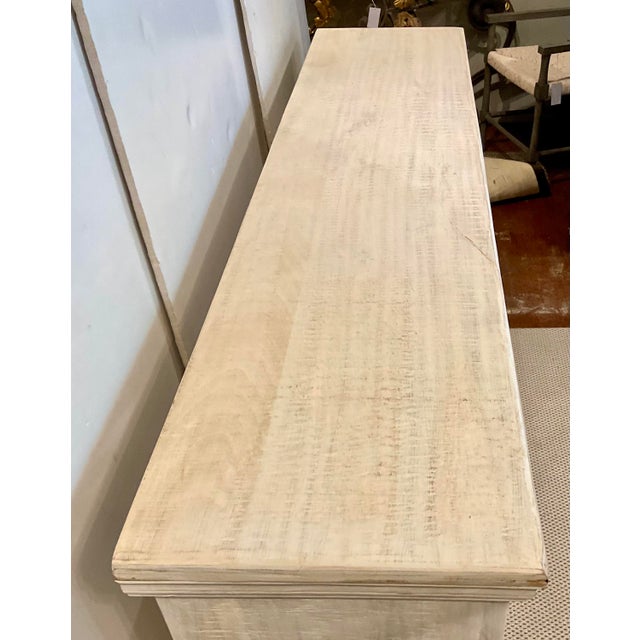 Rustic Cream Finished Four Door Sideboard | Chairish