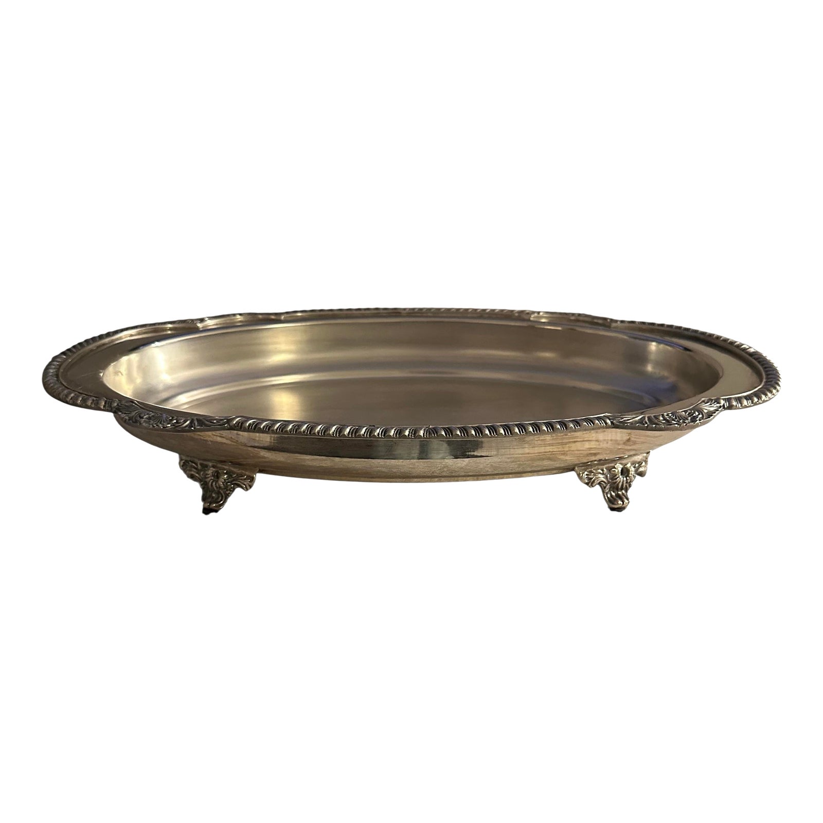 Late 20th Century English Victorian Silver Plated Paw Foot Chaffing ...