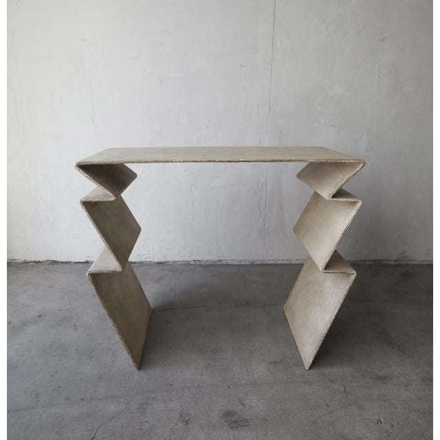 Pair Of Post Modern Sculptural Zig Zag Tables Chairish