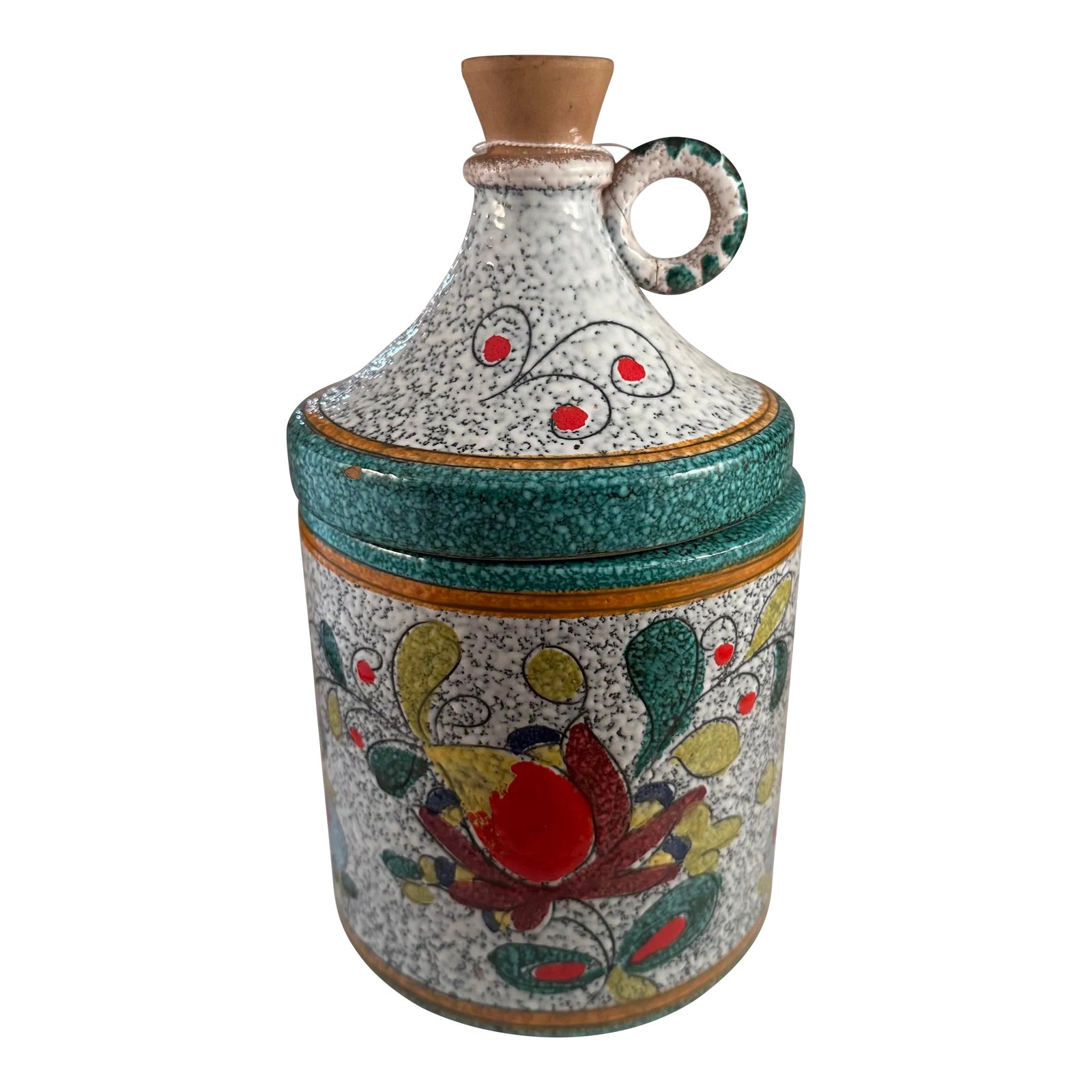 Vintage Italian Ceramic Jar | Chairish