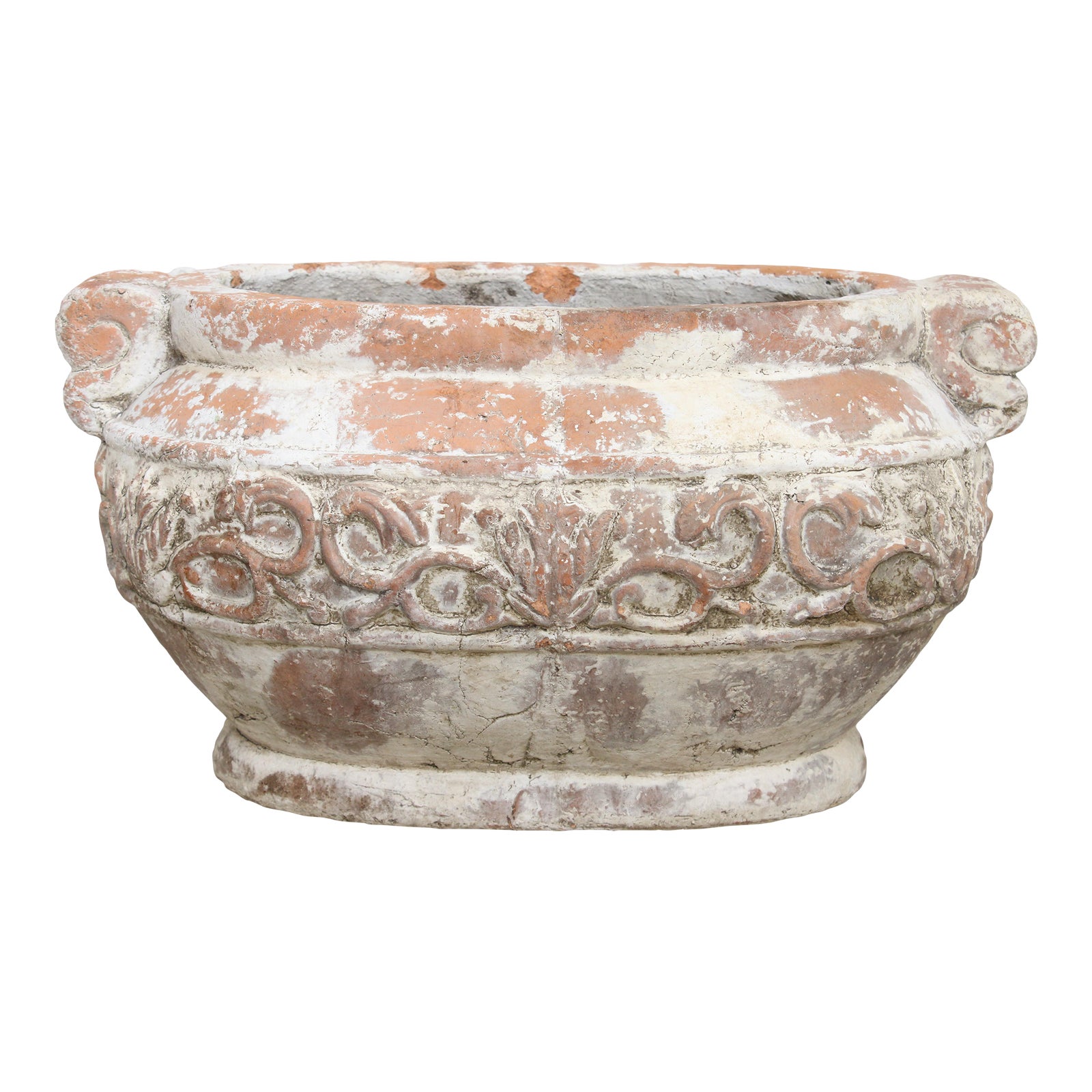 Ext. Lrg Rustic Cachepot Terracotta Garden Planter/ 16.50" | Chairish