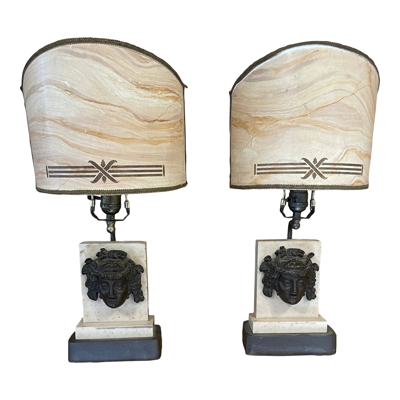 Pair of 1910s Neoclassical Lamps | Chairish