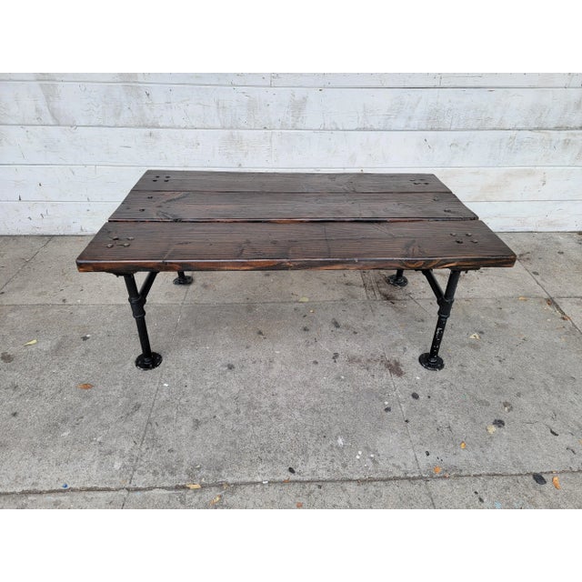 Rustic Industrial Coffee Table | Chairish
